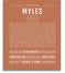 Myles Personalized Name Meaning Art Prints – Name Stories