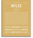 Myles | Name Art Print – Name Stories