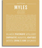 Myles | Name Art Print – Name Stories
