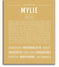 Mylie Personalized Name Meaning Art Prints – Name Stories
