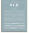Mylie Personalized Name Meaning Art Prints – Name Stories