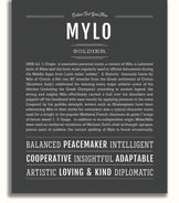Mylo Personalized Name Meaning Art Prints – Name Stories