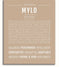 Mylo Personalized Name Meaning Art Prints – Name Stories