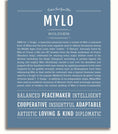Mylo | Name Art Print – Name Stories