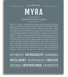 Myra | Name Art Print – Name Stories