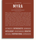 Myra Personalized Name Meaning Art Prints – Name Stories