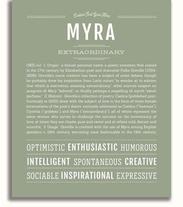 Myra | Name Art Print – Name Stories