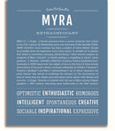 Myra | Name Art Print – Name Stories
