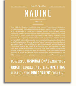 Nadine | Name Art Print – Name Stories