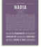 Nadia Personalized Name Meaning Art Prints – Name Stories