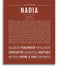 Nadia | Name Art Print – Name Stories