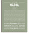 Nadia | Name Art Print – Name Stories