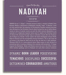 Nadiyah | Name Art Print – Name Stories