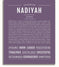 Nadiyah | Name Art Print – Name Stories