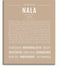 Nala | Name Art Print – Name Stories