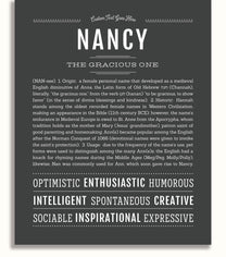 Nancy | Name Art Print – Name Stories