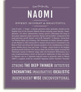 Naomi | Name Art Print – Name Stories