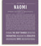 Naomi | Name Art Print – Name Stories