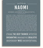 Naomi Personalized Name Meaning Art Prints – Name Stories