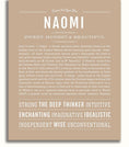 Naomi | Name Art Print – Name Stories