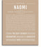Naomi Personalized Name Meaning Art Prints – Name Stories