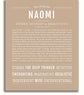 Naomi Personalized Name Meaning Art Prints – Name Stories
