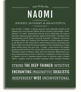 Naomi | Name Art Print – Name Stories