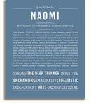 Naomi | Name Art Print – Name Stories