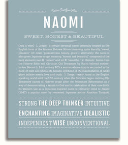 Naomi | Name Art Print – Name Stories