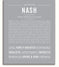 Nash Personalized Name Meaning Art Prints – Name Stories