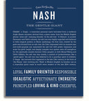 Nash Personalized Name Meaning Art Prints – Name Stories