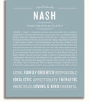 Nash Personalized Name Meaning Art Prints – Name Stories