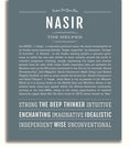 Nasir | Name Art Print - Personalized Custom Gifts – Name Stories