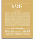 Nasir | Name Art Print – Name Stories