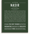 Nasir Personalized Name Meaning Art Prints – Name Stories