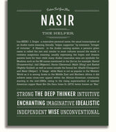 Nasir | Name Art Print - Personalized Custom Gifts – Name Stories