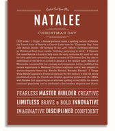 Natalee | Name Art Print – Name Stories