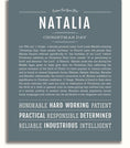 Natalia | Name Art Print – Name Stories