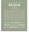 Natalia | Name Art Print – Name Stories