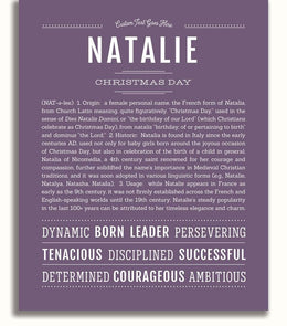 Natalie | Name Art Print – Name Stories