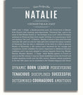 Natalie | Name Art Print – Name Stories
