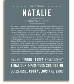 Natalie | Name Art Print – Name Stories