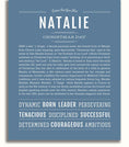 Natalie | Name Art Print – Name Stories