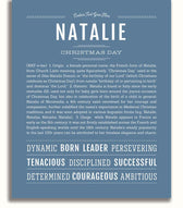 Natalie | Name Art Print – Name Stories
