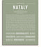 Nataly | Name Art Print – Name Stories