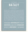Nataly Personalized Name Meaning Art Prints – Name Stories