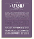 Natasha | Name Art Print – Name Stories