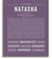 Natasha | Name Art Print – Name Stories