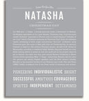 Natasha Personalized Name Meaning Art Prints – Name Stories