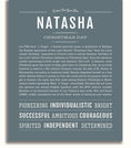 Natasha | Name Art Print – Name Stories